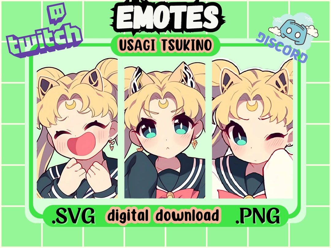 Vtuber Emote Scalable SVG Cut File, Twitch Streamer Anime Graphics ...