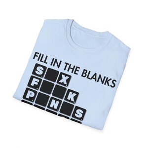 Fill in the Blanks T-shirt, Funny Crossword Tee, Unique Gift, Word ...