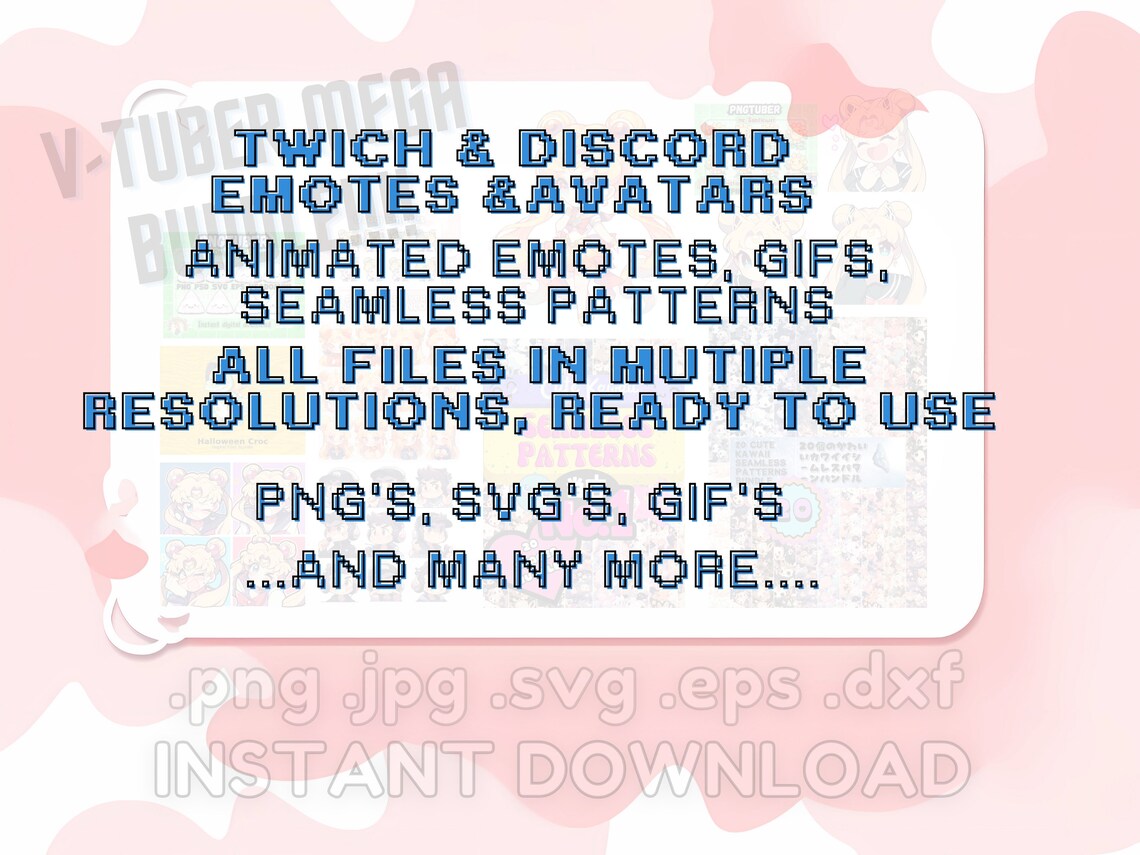 Twitch Stream Emotes Mega Bundle, Static and Animated Emotes, Seamless ...