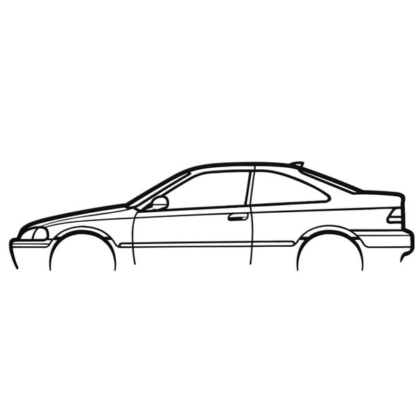 Honda Civic Silhouette - Etsy