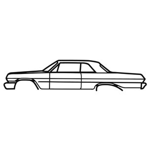 1963 Chevrolet Impala Silhouette Metal Wall Art - Etsy
