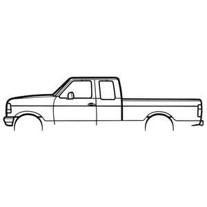 1995 Ford F150 Silhouette Metal Wall Art - Etsy