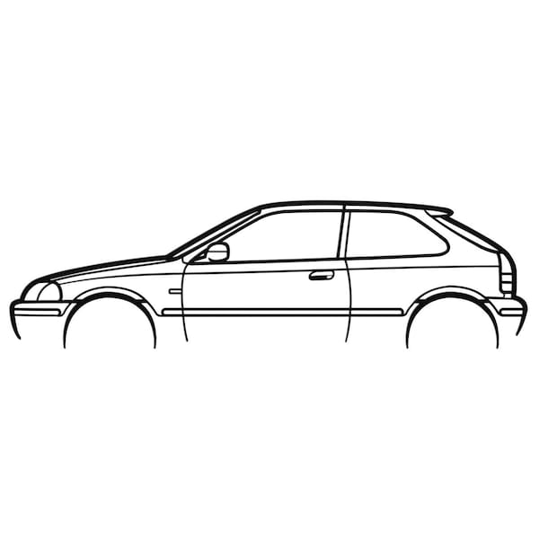 Honda Civic Silhouette - Etsy