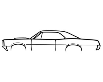 1969 Pontiac GTO Judge Silhouette Metal Wall Art - Etsy