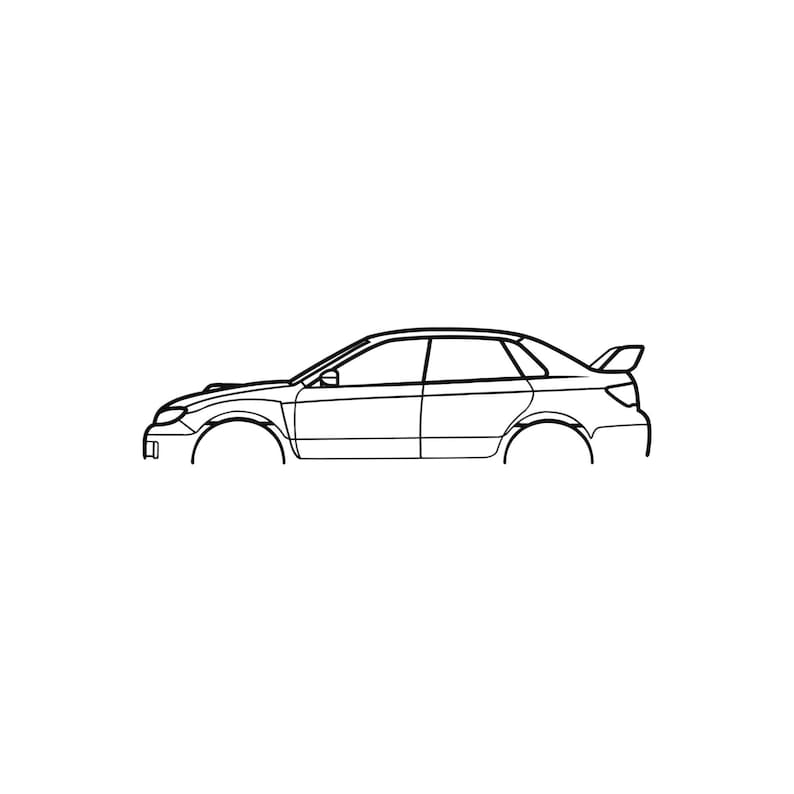 2011 Subaru WRX STI Silhouette Metal Wall Art - Etsy