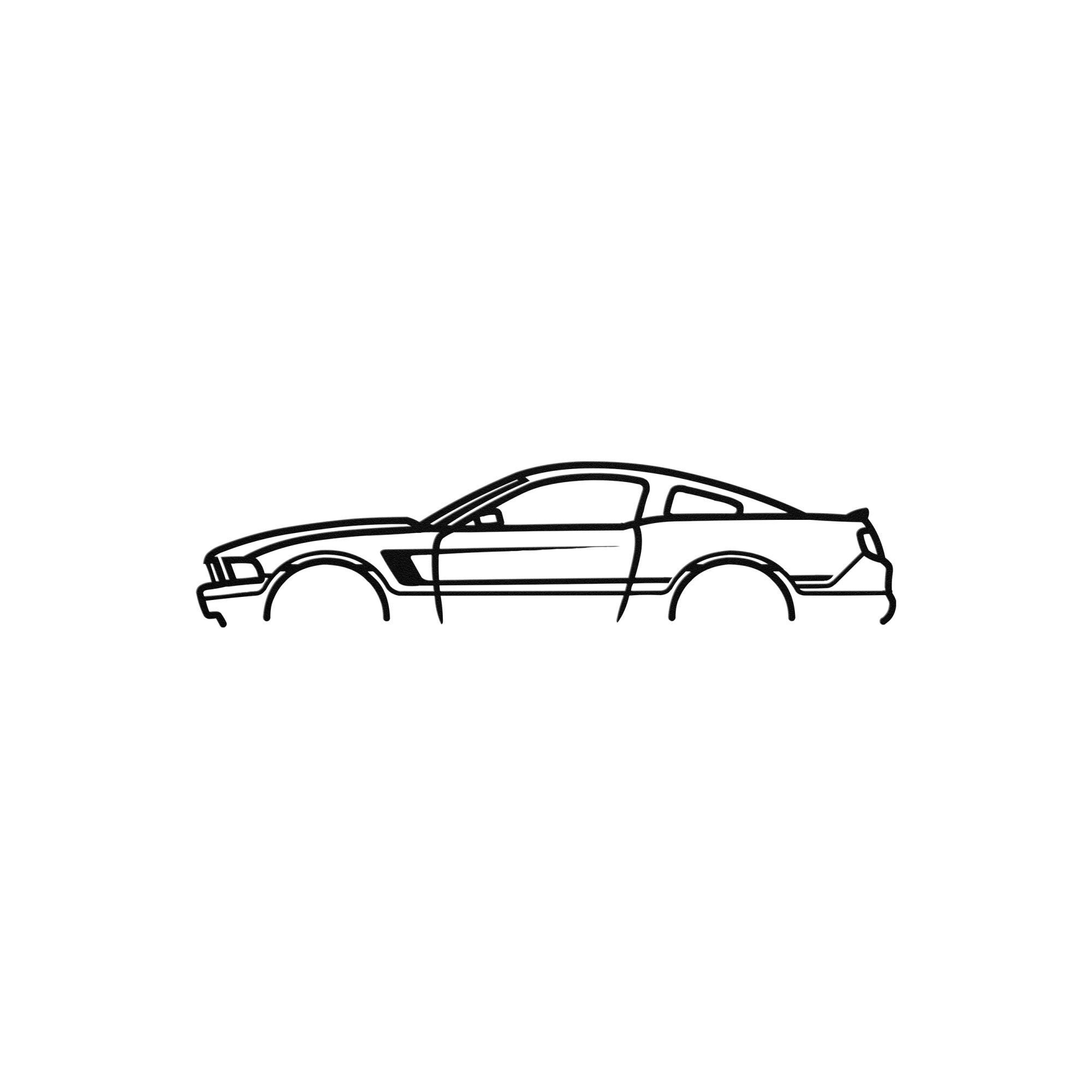 2012 Ford Mustang Boss 302 (S197) Silhouette Metal Wall Art - Etsy
