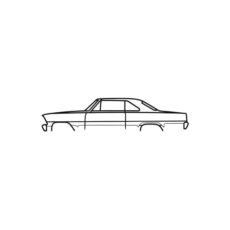 1967 Chevrolet Nova II Silhouette Metal Wall Art - Etsy
