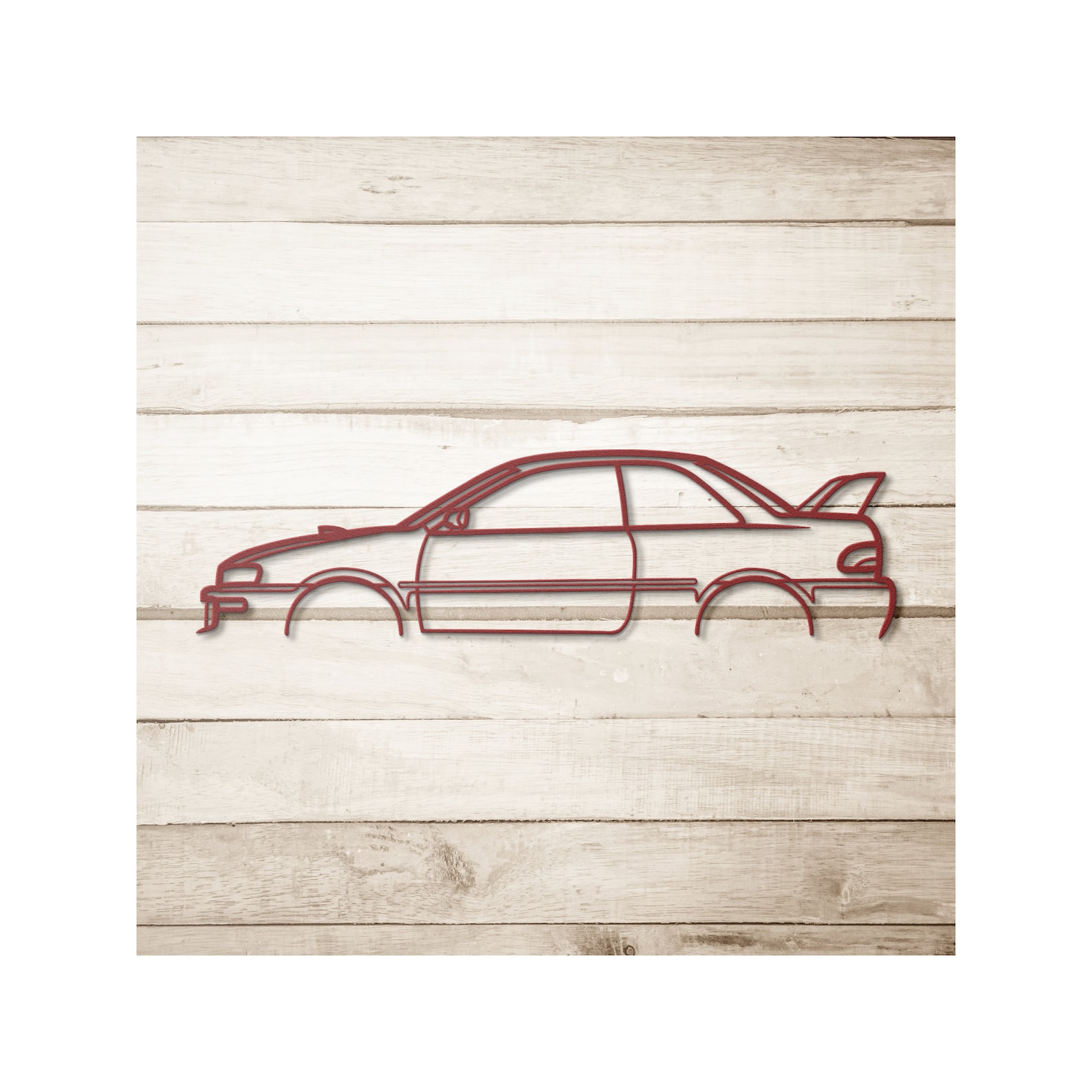 1998 Subaru WRX STI Silhouette Metal Wall Art - Etsy