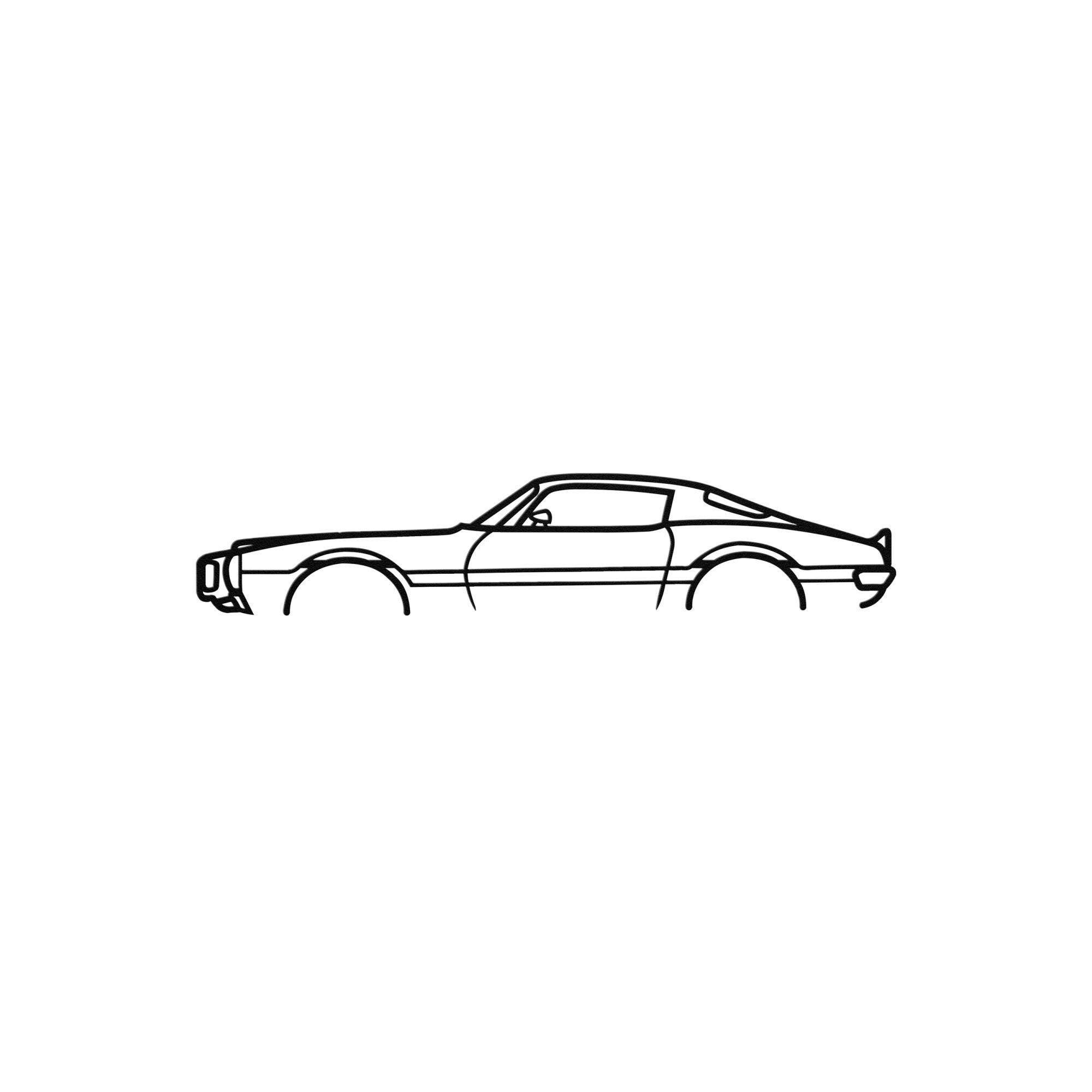 1972 Pontiac Firebird Formula Silhouette Metal Wall Art - Etsy