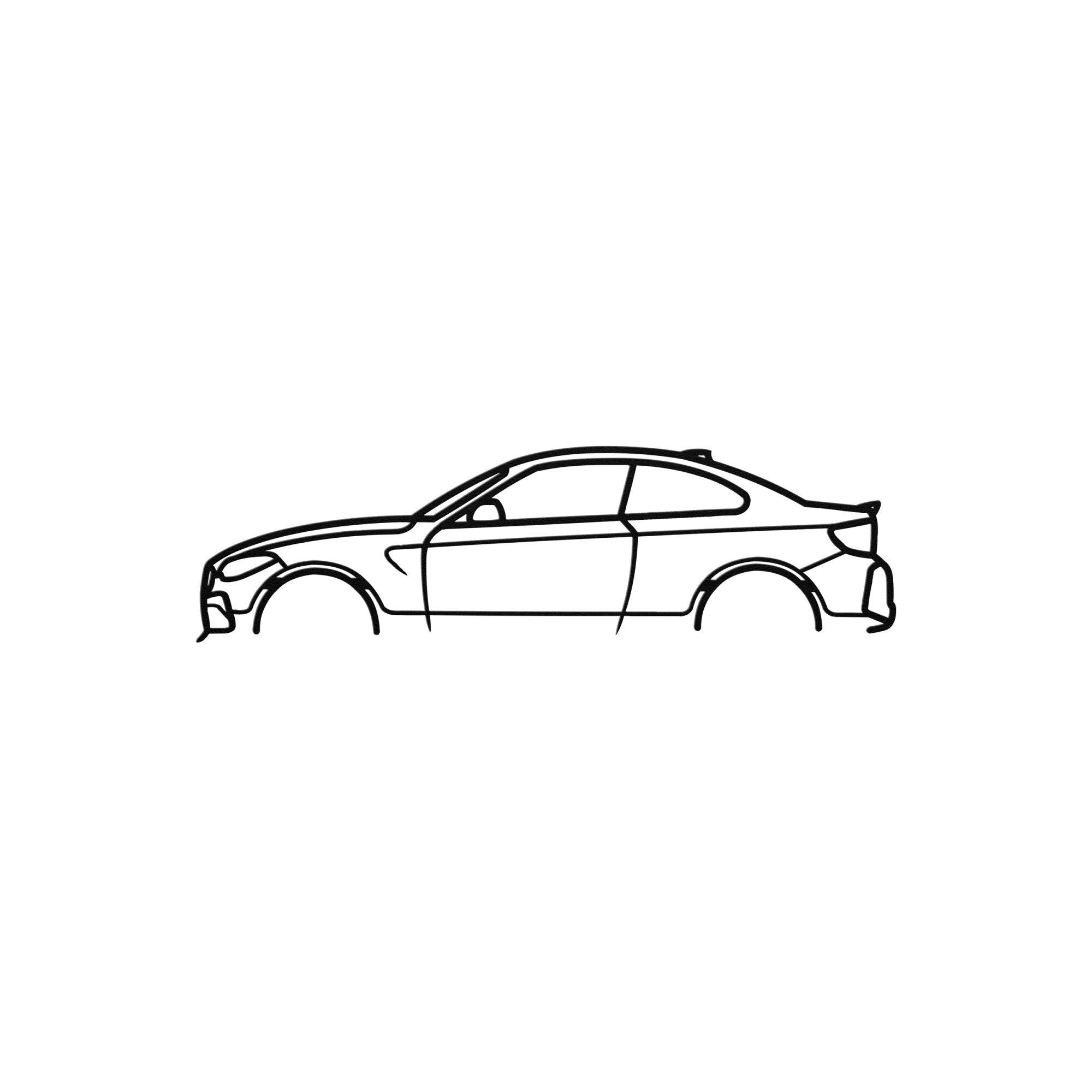 BMW F87 M2 2016-2021 Silhouette Metal Wall Art - Etsy