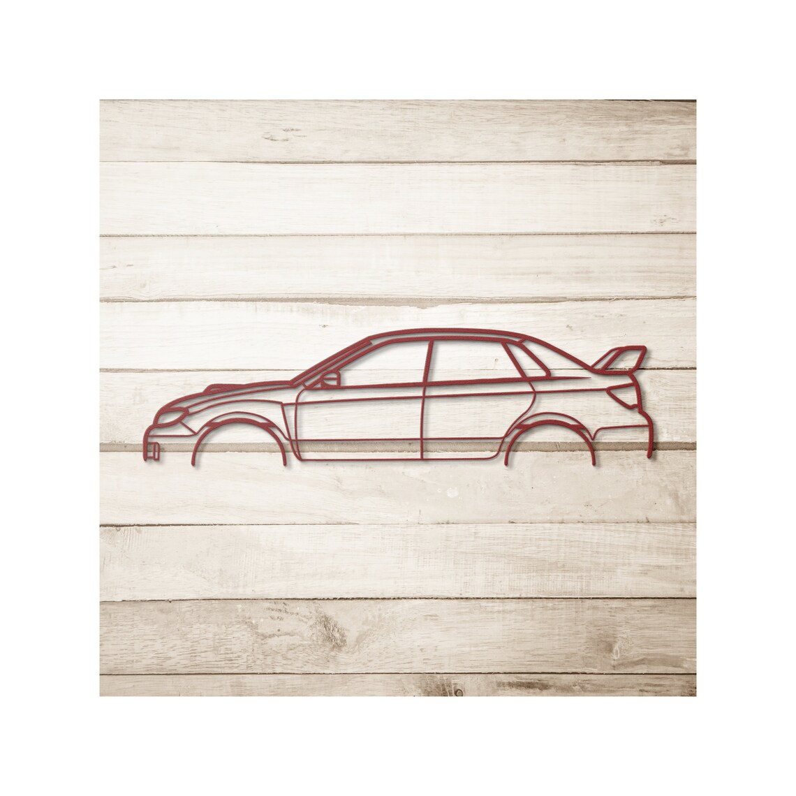 2011 Subaru WRX STI Silhouette Metal Wall Art - Etsy