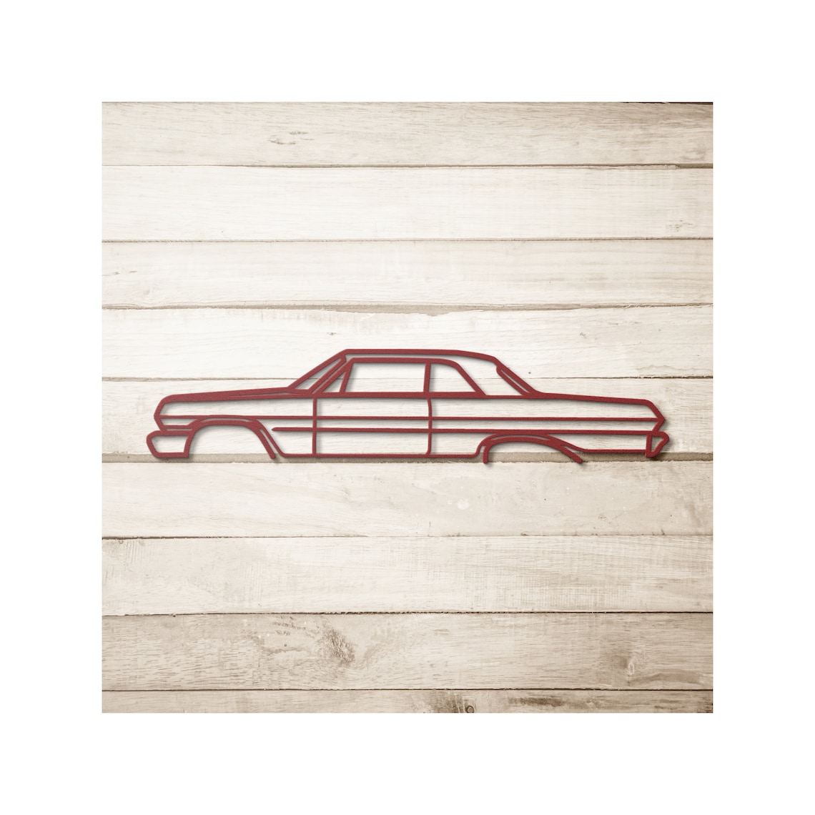 1963 Chevrolet Impala Silhouette Metal Wall Art - Etsy