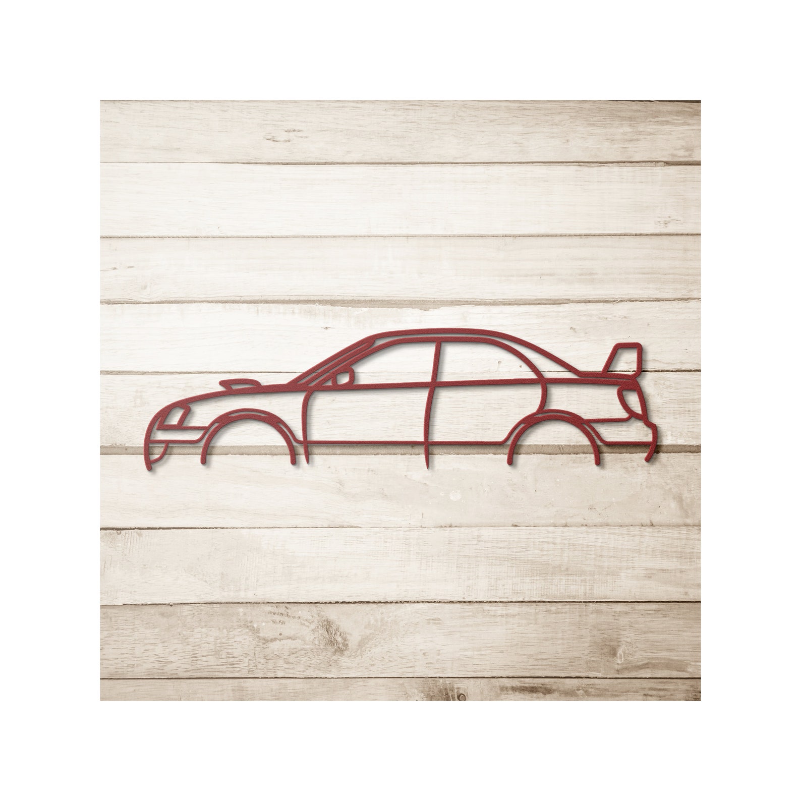 2004 Subaru WRX STI Silhouette Metal Wall Art - Etsy