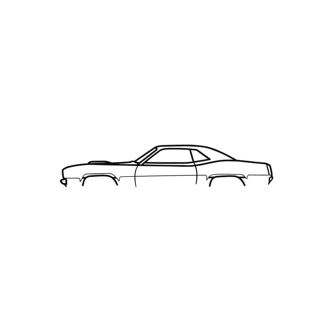 1970 Plymouth Hemi Cuda Silhouette Metal Wall Art - Etsy