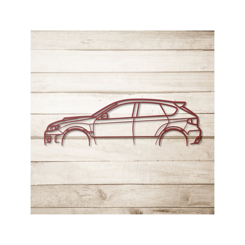 2011 Subaru WRX STI Hatchback Silhouette Metal Wall Art - Etsy