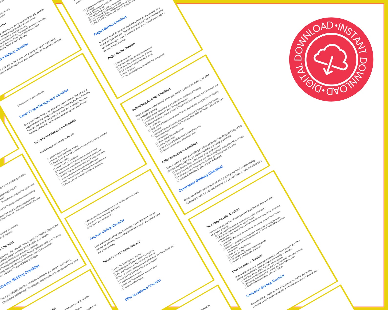 Real Estate Investor Flip Deal Checklist - Etsy