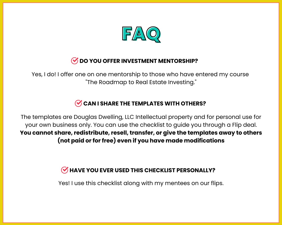 Real Estate Investor Flip Deal Checklist - Etsy