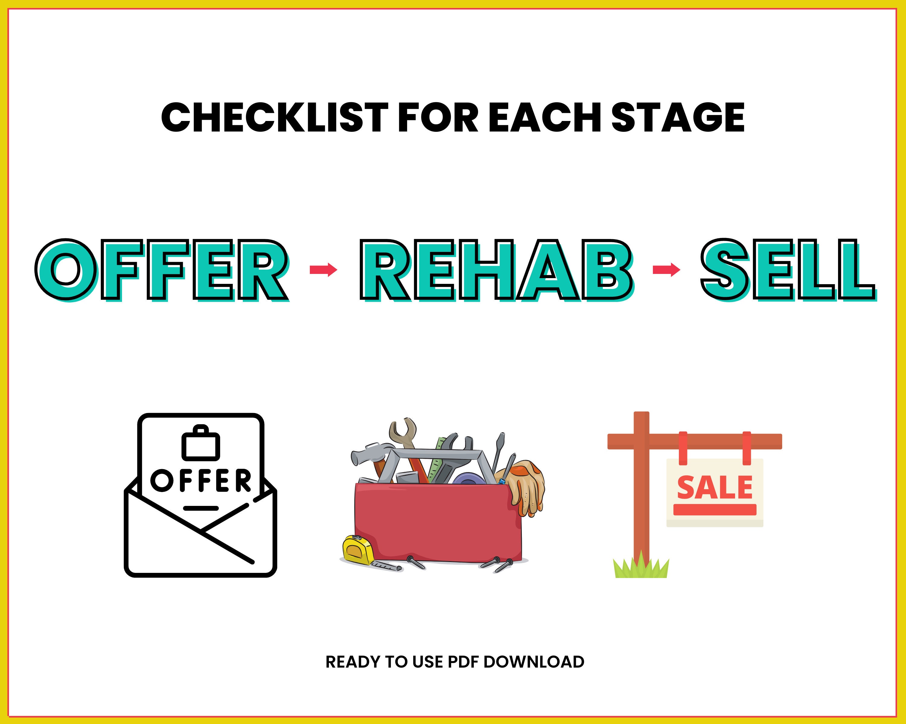 Real Estate Investor Flip Deal Checklist - Etsy