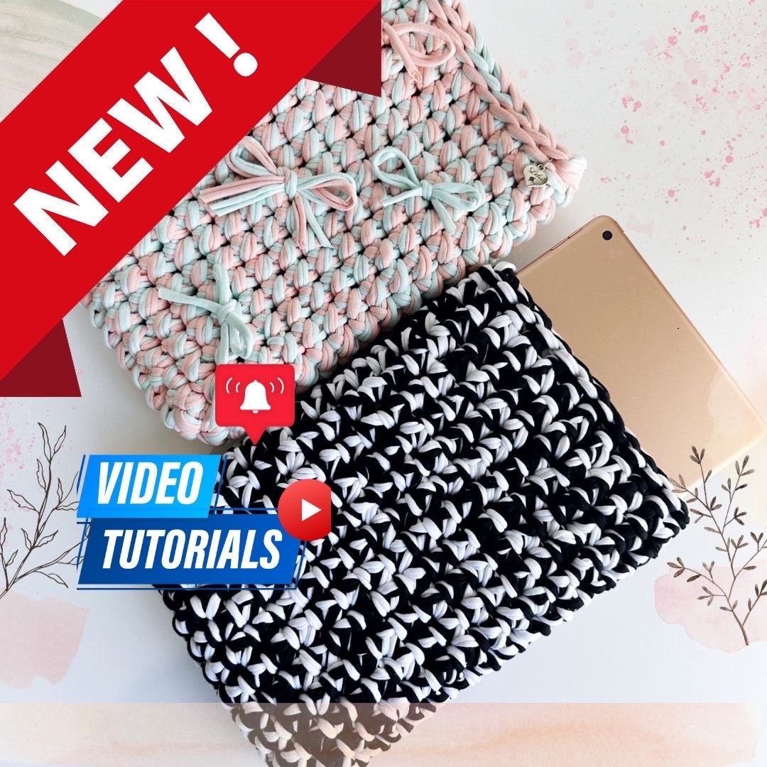 EASY Crochet Laptop, iPad Sleeve Video Tutorial Beginner Friendly ...
