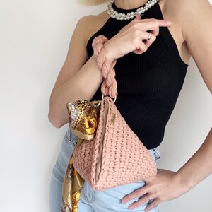 Triangle Crochet Bag Video Tutorial, Pyramid Clutch Pouch, Multi ...