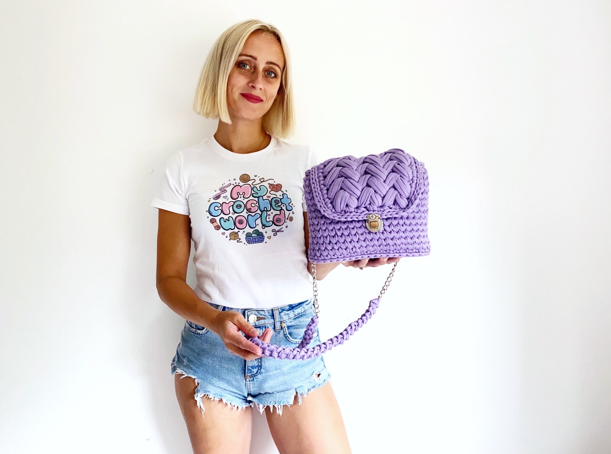 Crochet Bag Pattern Video Tutorial, Crossbody With Puff Stitch PDF ...