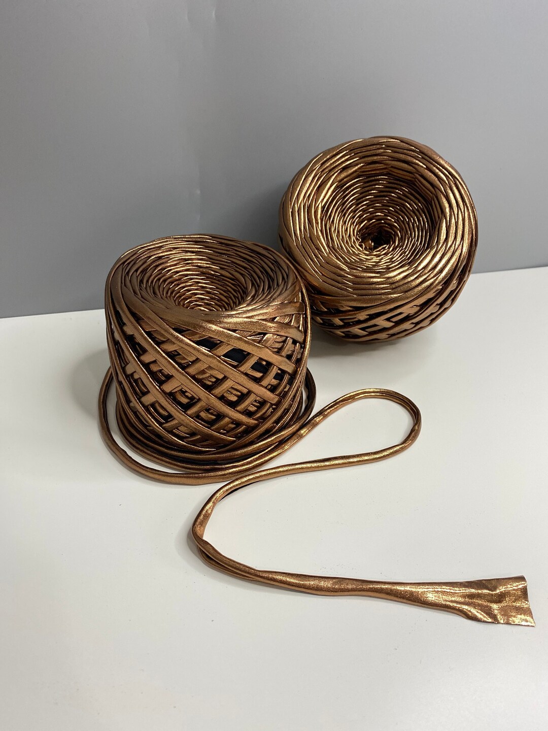 Metallic BROWN Yarn Premium, Glossing Thread, Knitting Yarn , Metallic ...