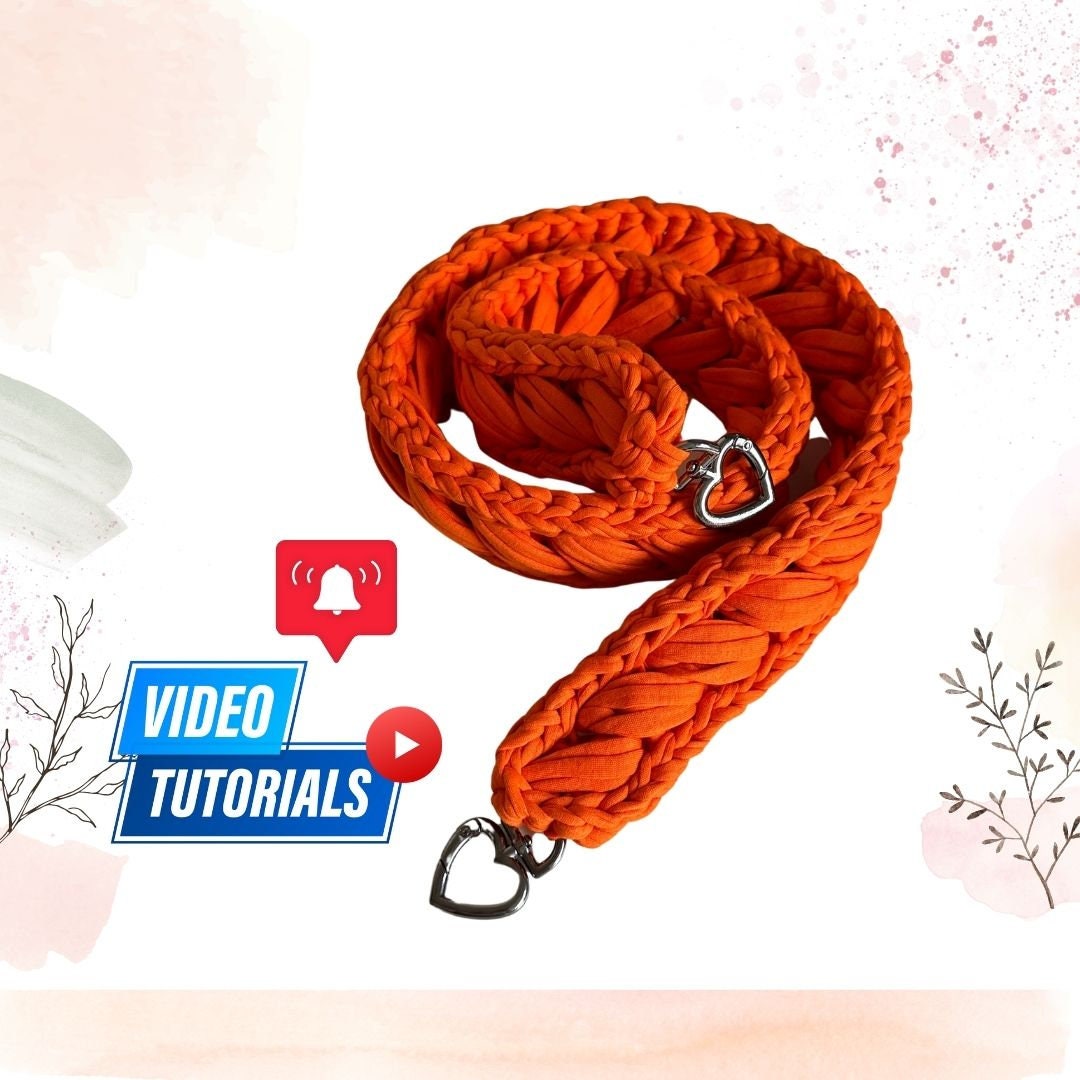 Crochet Strap Video Tutorial, Diy Bag Belt, Multi Languages Subtitles ...