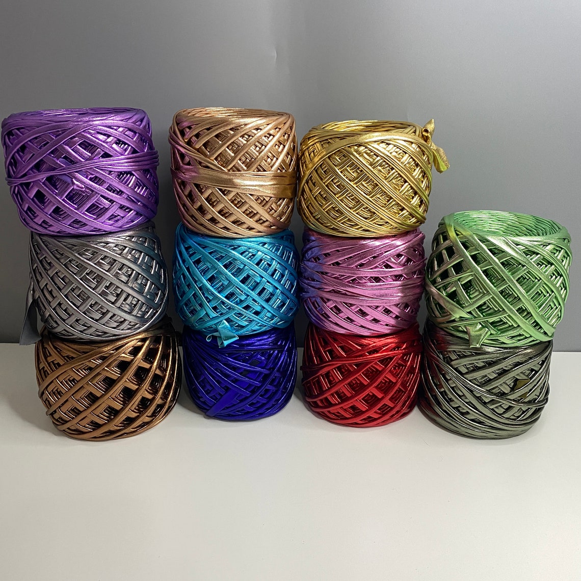Metallic Gold Yarn Premium, Glossing Thread, Knitting Yarn, Metallic ...
