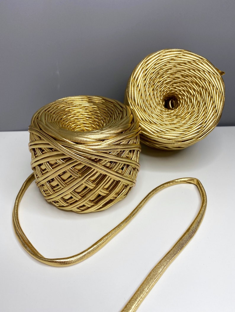 Metallic Gold Yarn Premium, Glossing Thread, Knitting Yarn, Metallic ...