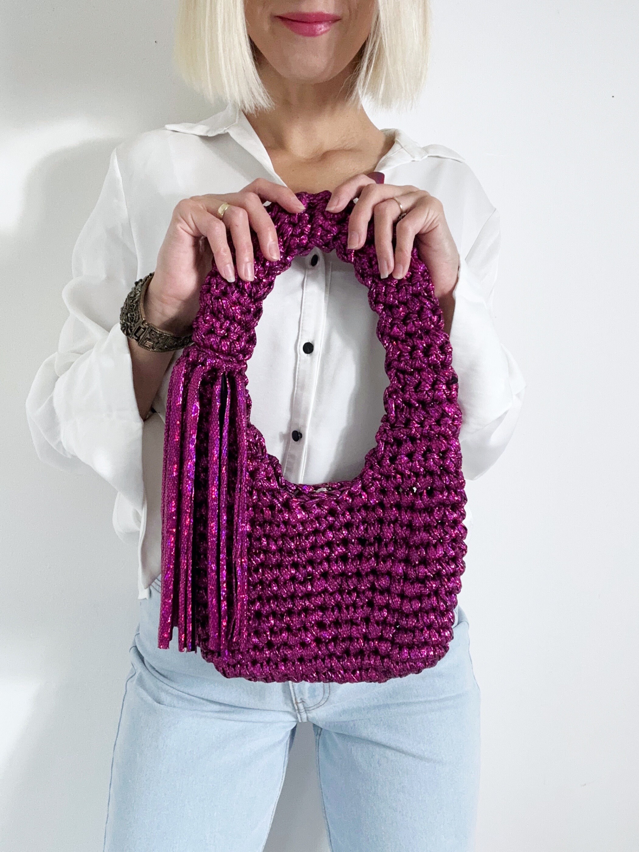 Shoulder Crochet Bag Video Tutorial, Multi Languages Subtitles, Step by ...
