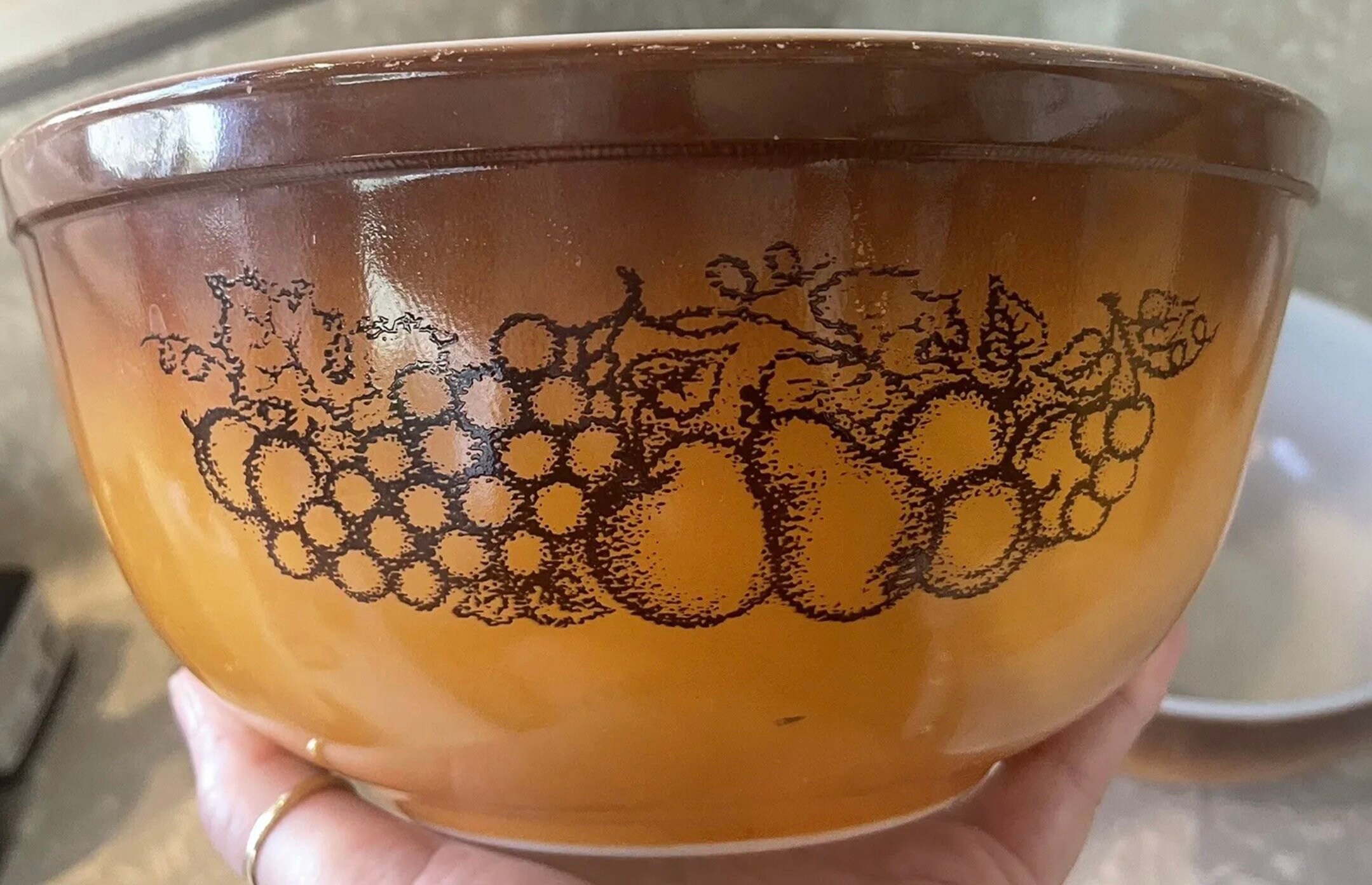 Vintage Old Orchard Pyrex Mixing Bowl Set - Etsy