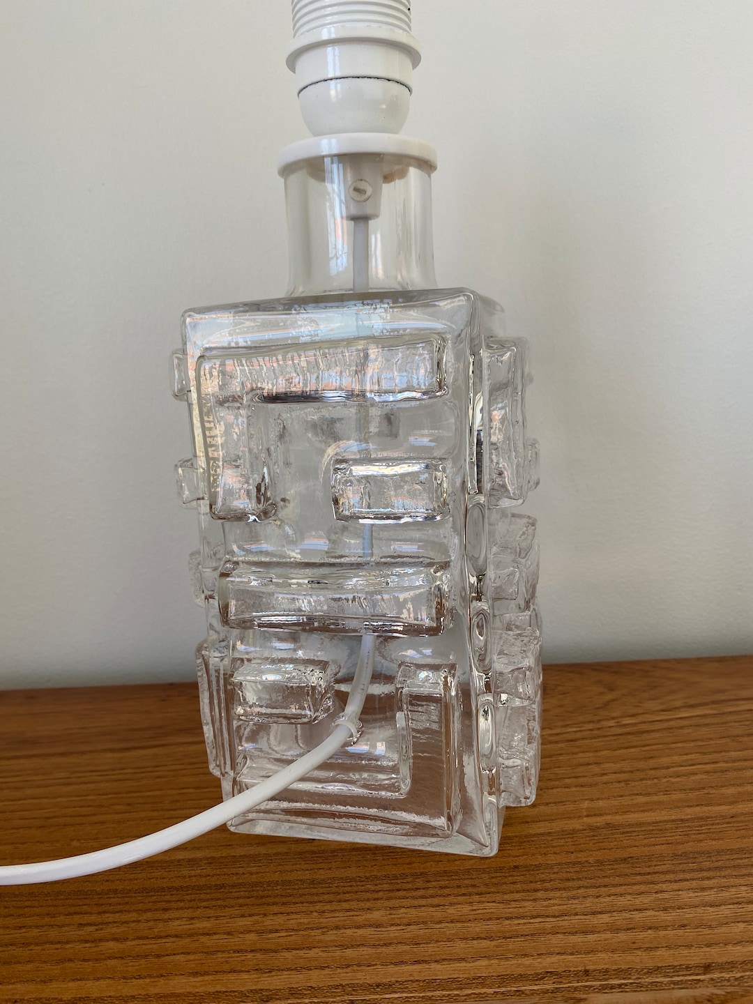 Swedish Vintage Glass Table Lamp by Pukeberg, 1960s. - Etsy