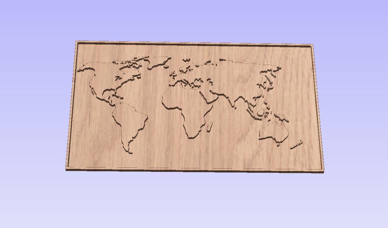 CNC World Map Cut File Eps. Svg. Dxf. Ai. Pdf. - Etsy