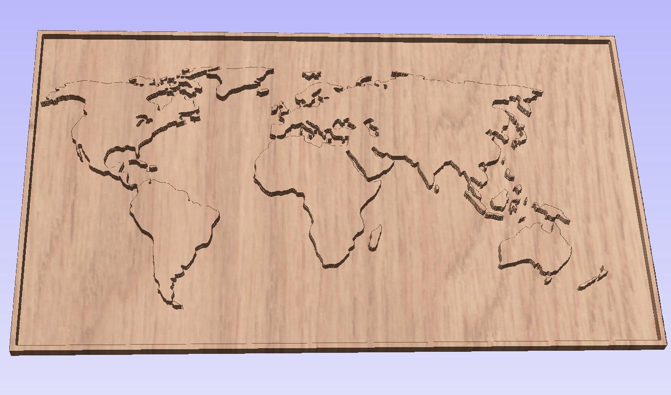 CNC World Map Cut File Eps. Svg. Dxf. Ai. Pdf. - Etsy