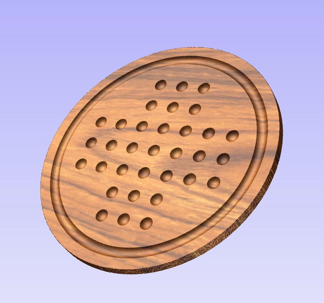 CNC File Marble Solitaire 33 Notches CNC File Eps. Svg. Dxf. Ai. Pdf ...