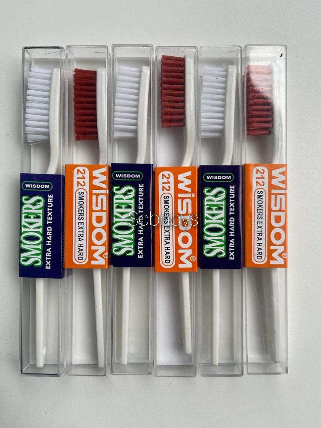 WISDOM 212 Smokers Extra Hard Toothbrush White Brown Bristles - Etsy
