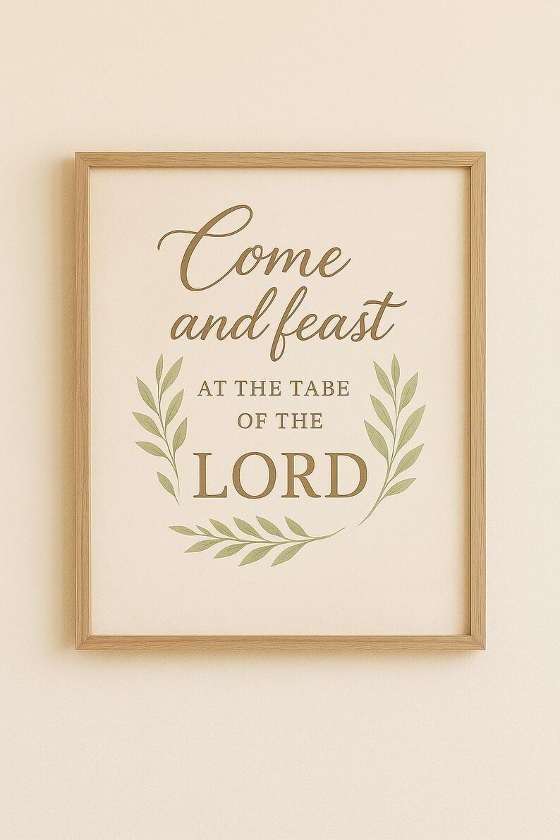 Come and Feast at the Table of the Lord | Christian Wall Art | Bible ...