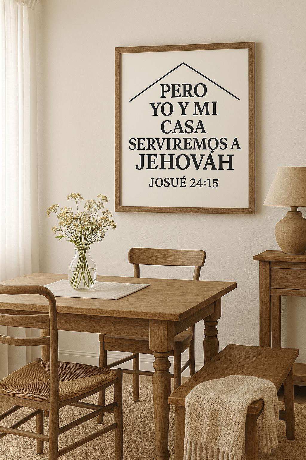 Bible Verse Wall Art | Joshua 24:15 in Spanish | Pero Yo Y Mi Casa ...