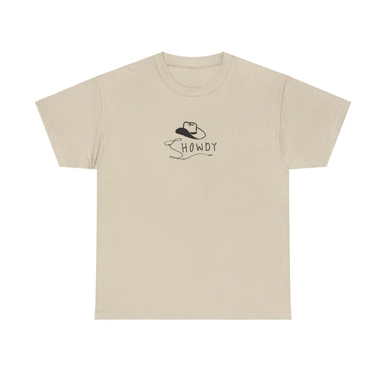 Western Howdy T-shirt With Cowboy Hat and Lasso Simple Style - Etsy