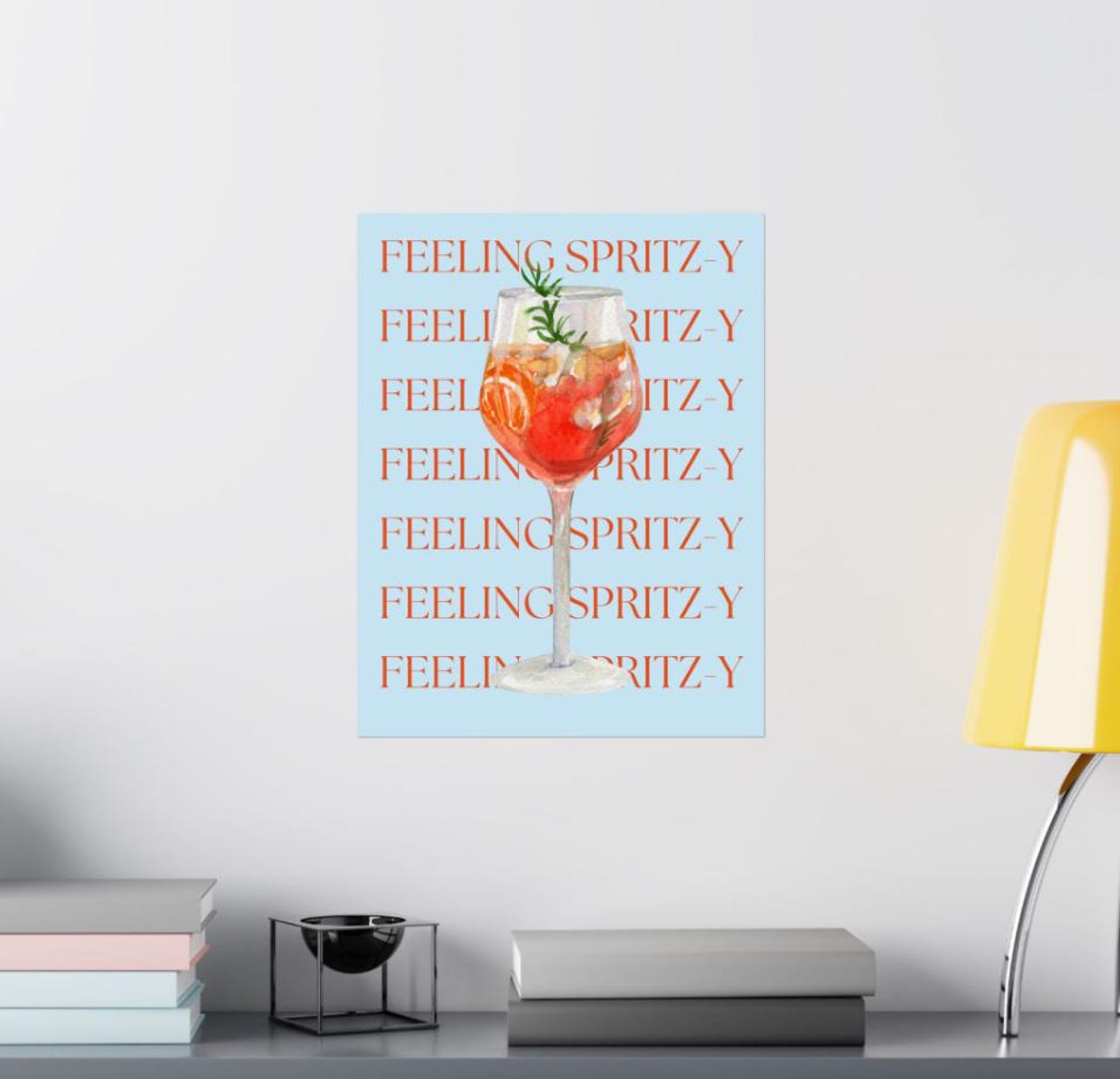 Feeling Spritzy Aperol Spritz Digital Download - Bar Cart Decor or Gift ...