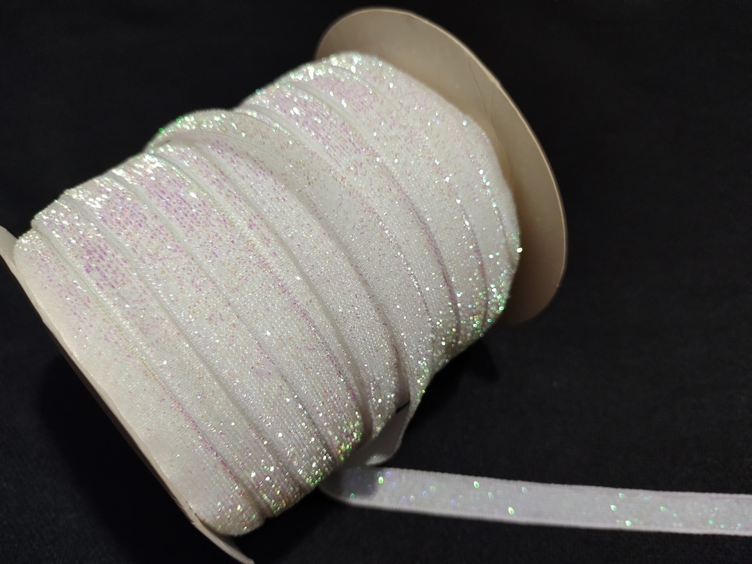 Iridescent White Metallic Sparkle Ribbon - Etsy