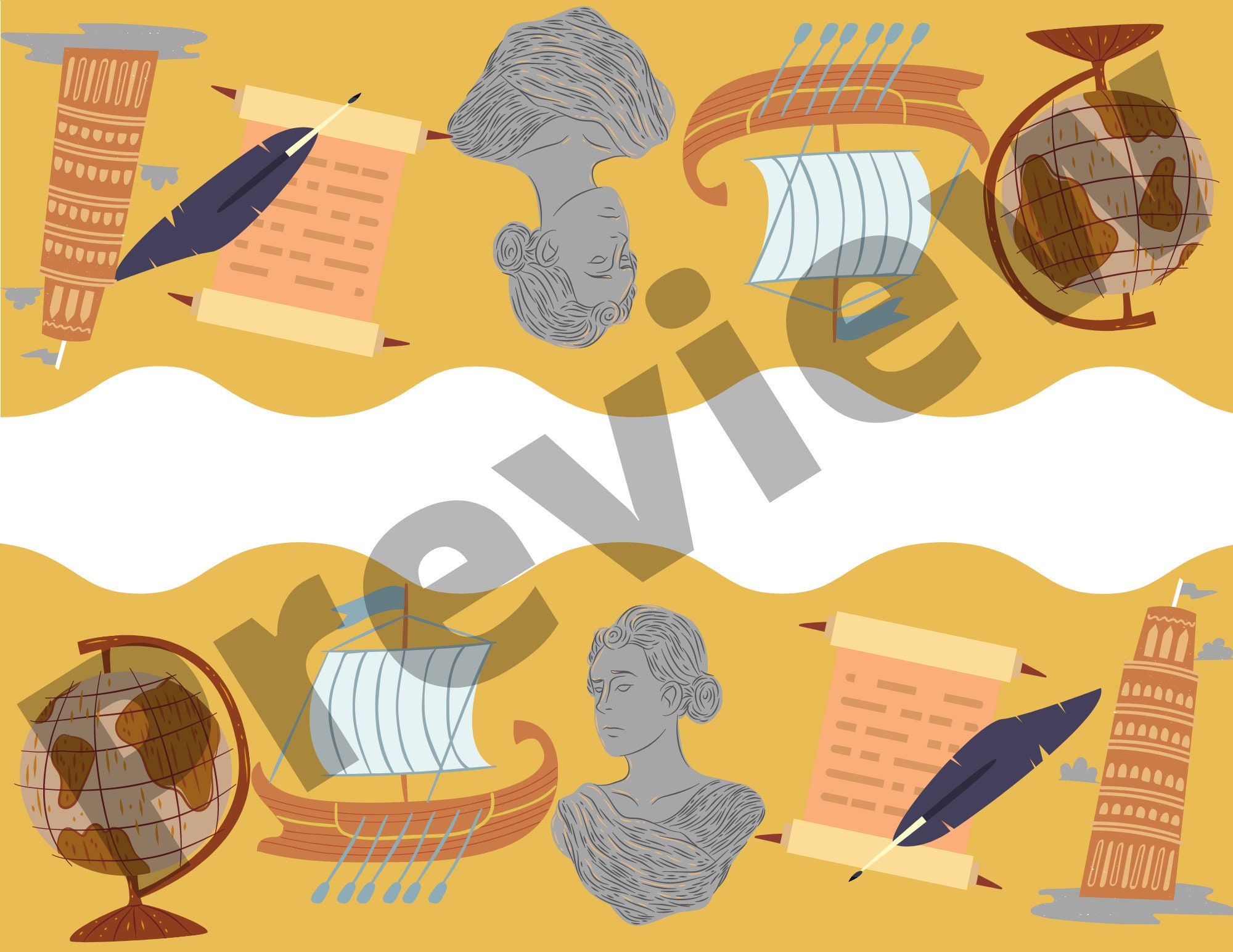 Bulletin Border | Math, Science, History, Reading | Printable - Etsy