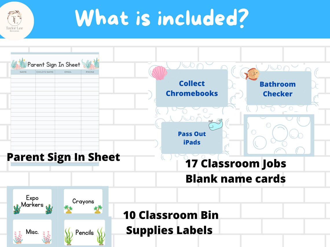 Ocean Theme Classroom Decor Bundle - Etsy