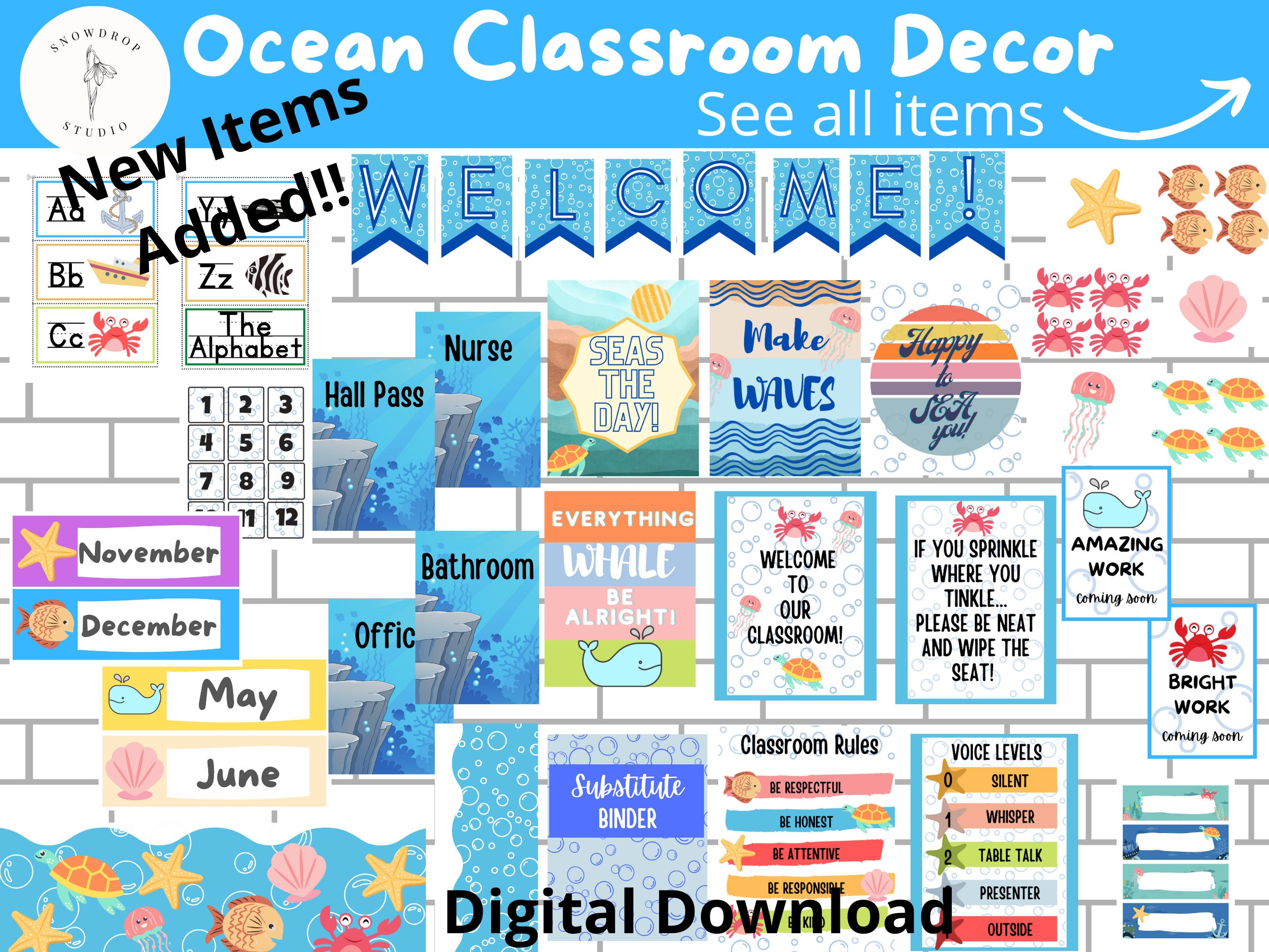 Ocean Theme Classroom Decor Bundle - Etsy