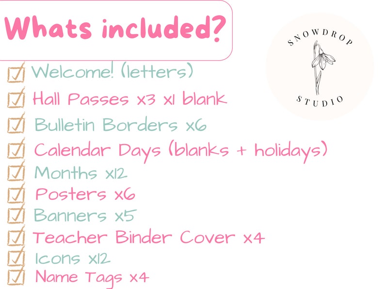 Pastel Varsity Patches Classroom Decor Bundle (stoney Clover Lane ...