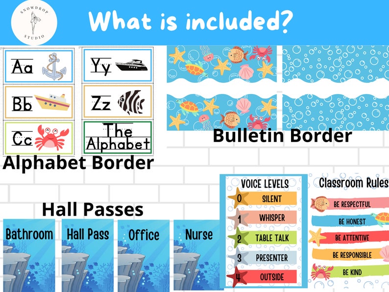 Ocean Theme Classroom Decor Bundle - Etsy
