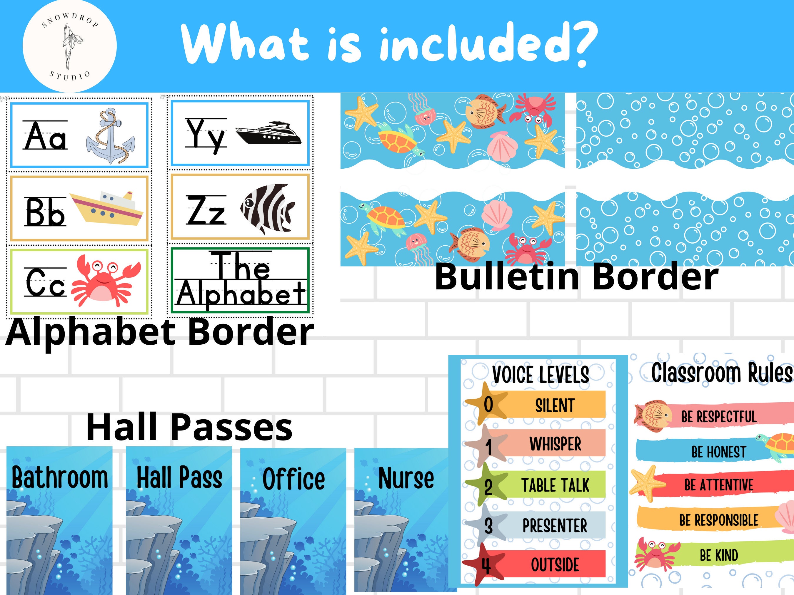 Ocean Theme Classroom Decor Bundle - Etsy
