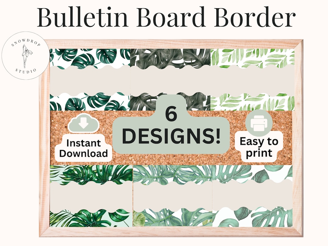 Green Classroom Bulletin Board Border| Bulletin Board Kit |natural ...