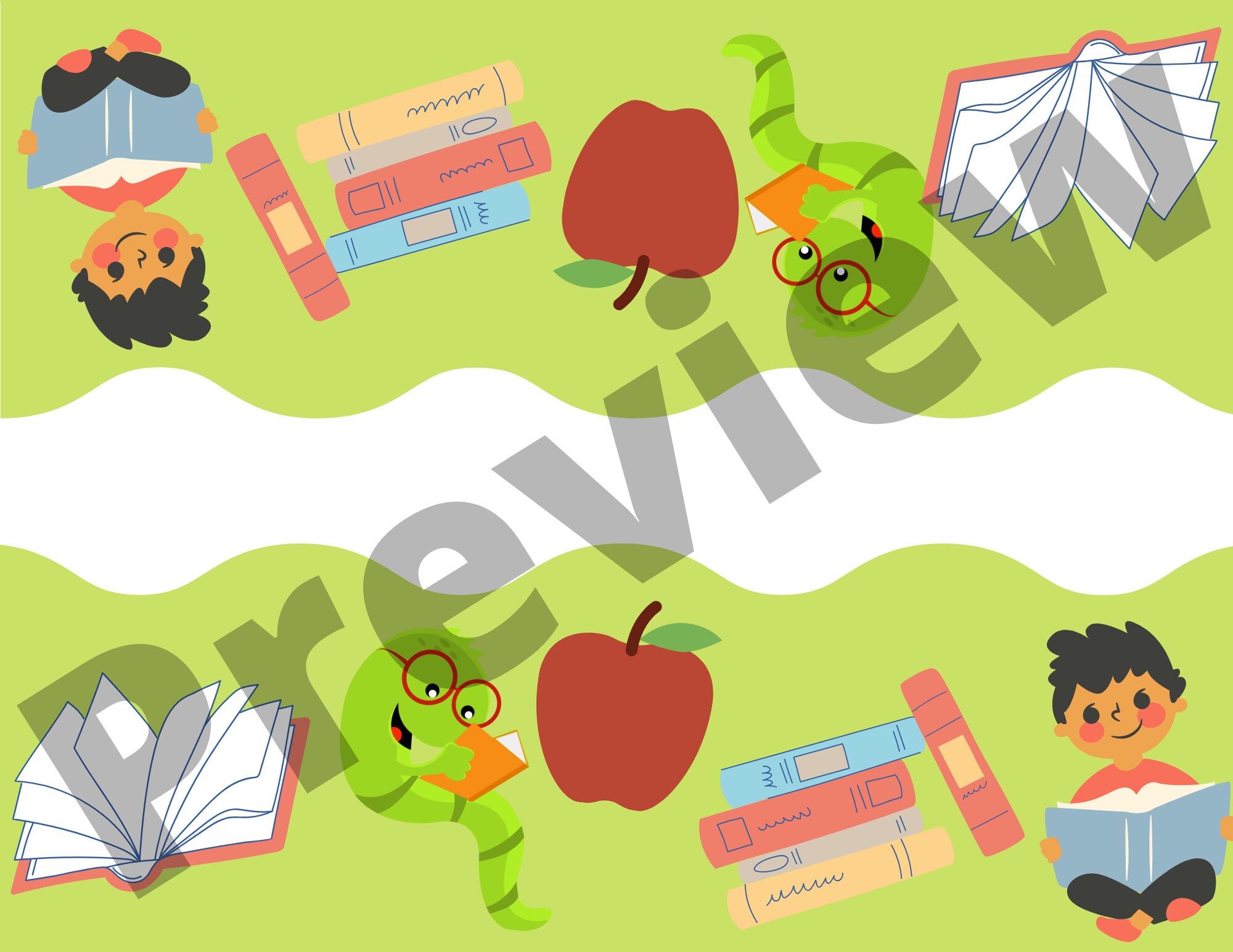 Bulletin Border | Math, Science, History, Reading | Printable - Etsy