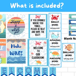 Ocean Theme Classroom Decor Bundle - Etsy